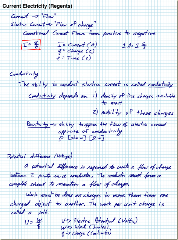 Intro to Current Electricity (Circuits) - Regents Physics